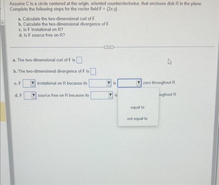 Solved Assume C is a circle centered at the origin, oriented | Chegg.com