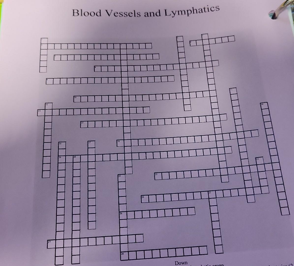 Solved Across 4 carry oxygen poor blood to lungs (2 Words) 6 | Chegg.com