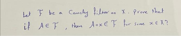 Solved Let X be a topological vector space and A be a set | Chegg.com