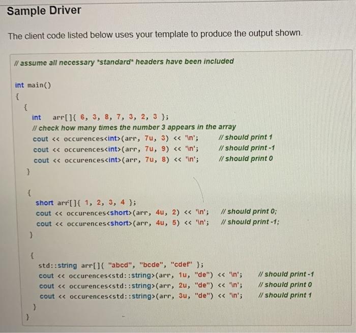 Solved Define a family of functions (a templated function) | Chegg.com