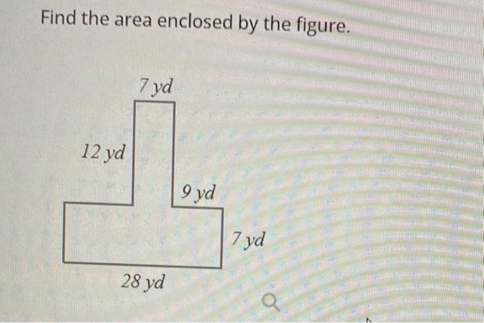 Solved Find the area enclosed by the figure. | Chegg.com