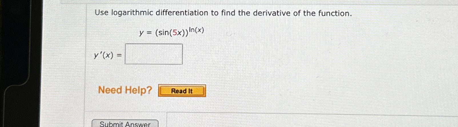 Solved Use logarithmic differentiation to find the | Chegg.com