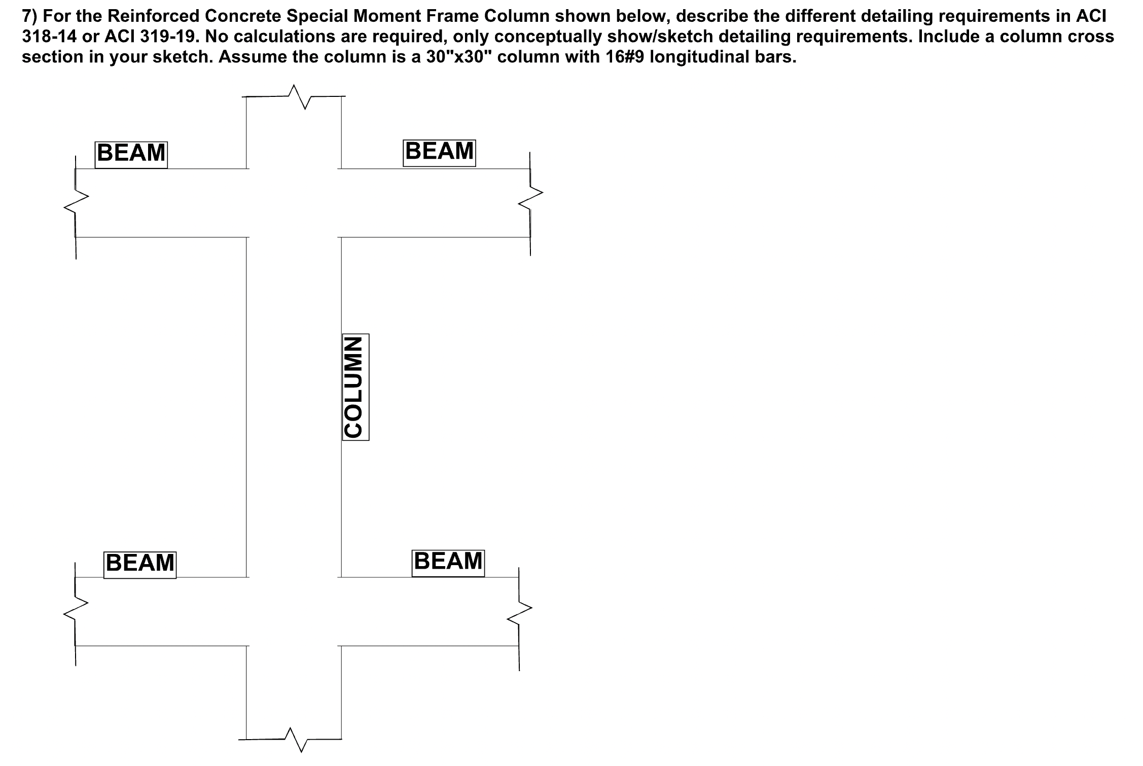 Solved For the Reinforced Concrete Special Moment Frame | Chegg.com