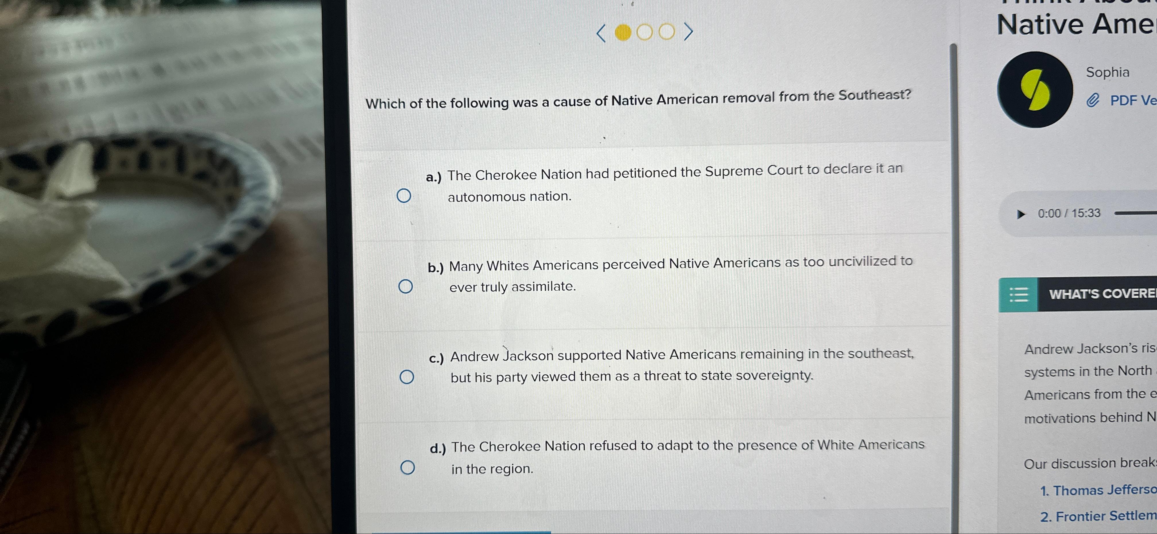 Solved Which of the following was a cause of Native American | Chegg.com