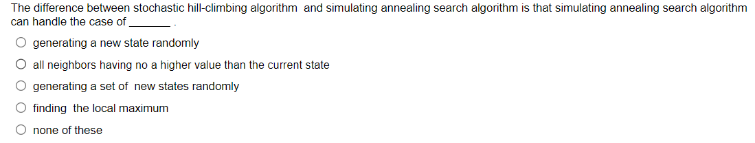 Solved The difference between stochastic hill-climbing | Chegg.com