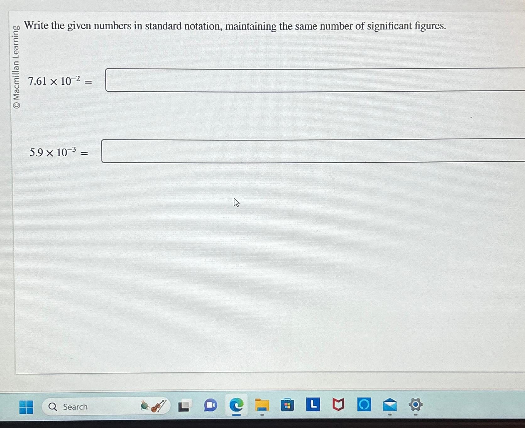 Solved Write the given numbers in standard notation, | Chegg.com