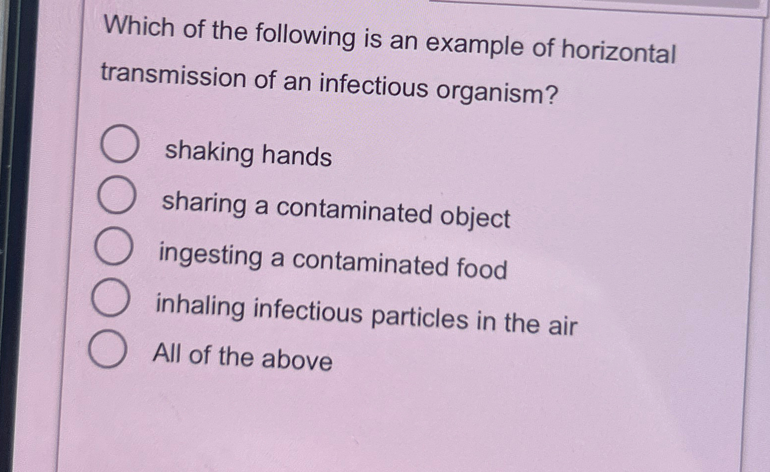 Solved Which of the following is an example of horizontal | Chegg.com