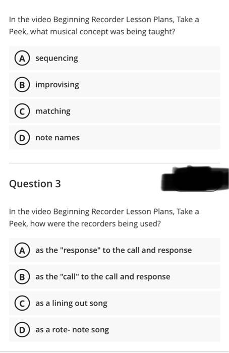 Beginning Recorder Lesson P... Questions below can be | Chegg.com