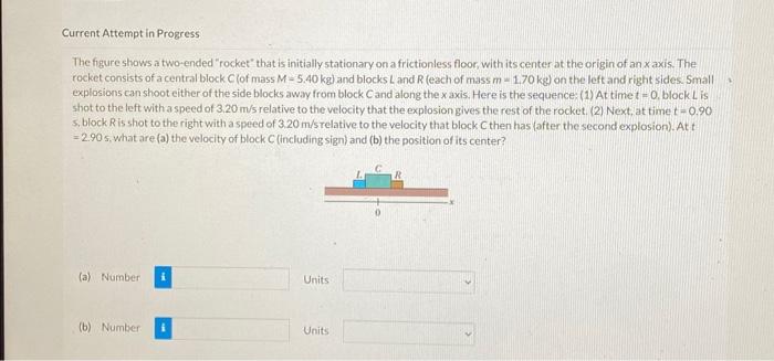 Solved The figure shows a two-ended "rocket" that is | Chegg.com