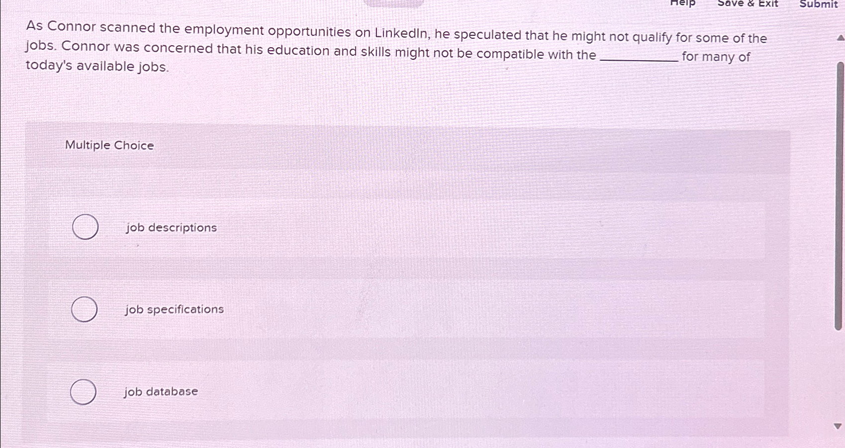 Solved As Connor scanned the employment opportunities on | Chegg.com