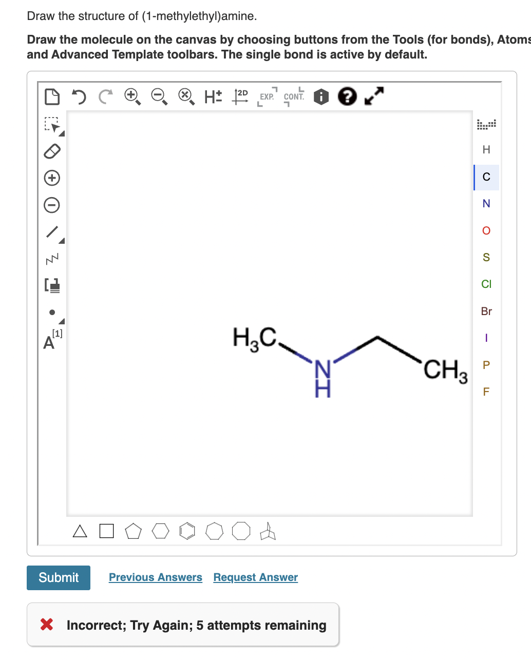 Solved Draw the structure of (1-methylethyl)amine.Draw the | Chegg.com