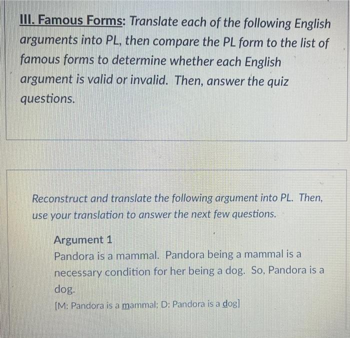 Select the correct PL translation of each premise in | Chegg.com