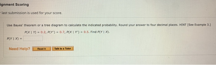 Solved ignment Scoring last submission is used for your | Chegg.com