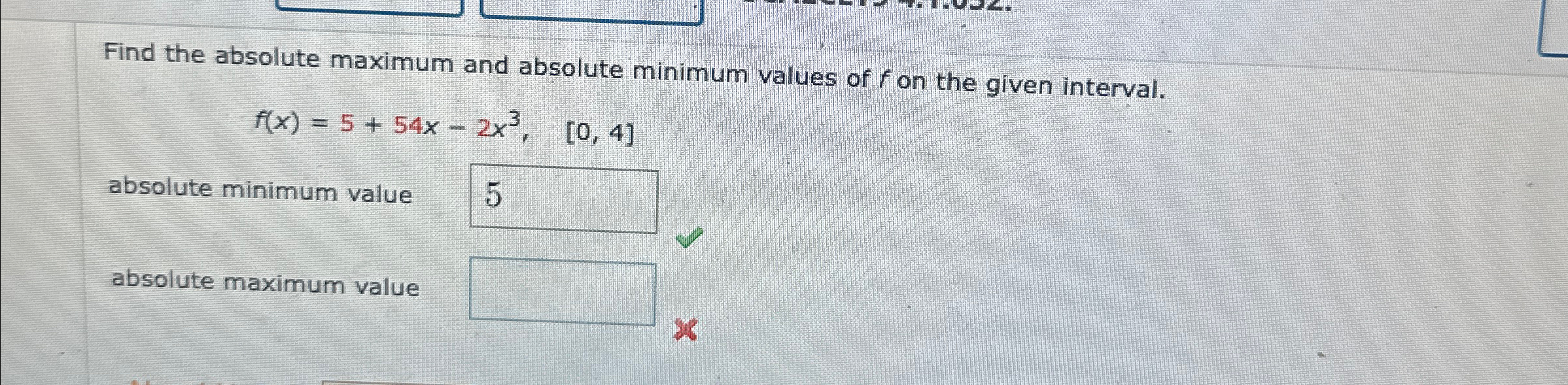 Solved Find the absolute maximum and absolute minimum values | Chegg.com