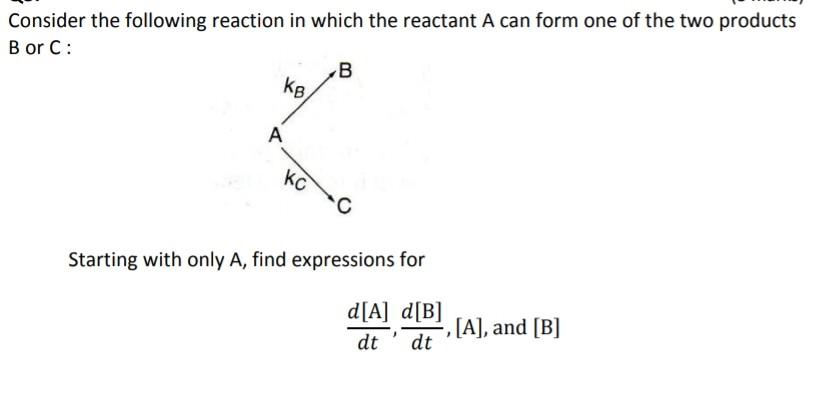 Solved Consider the following reaction in which the reactant | Chegg.com