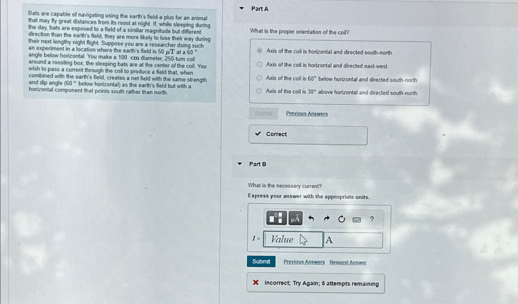 Solved Bats are capable of navigating using the earth's | Chegg.com