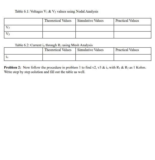 Solved Objectives - Perform Nodal and Mesh analysis in AC | Chegg.com