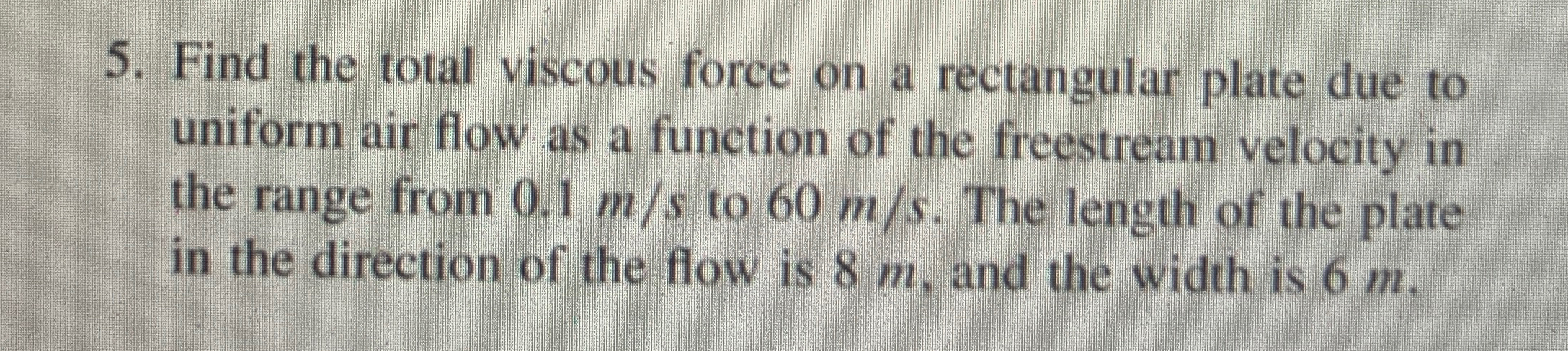 Solved Find the total viscous force on a rectangular plate | Chegg.com
