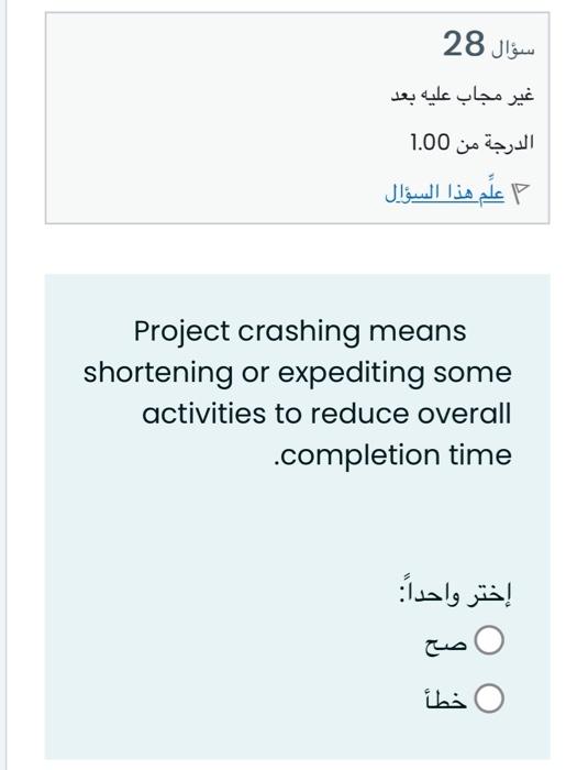 Solved Project crashing means shortening or expediting some | Chegg.com