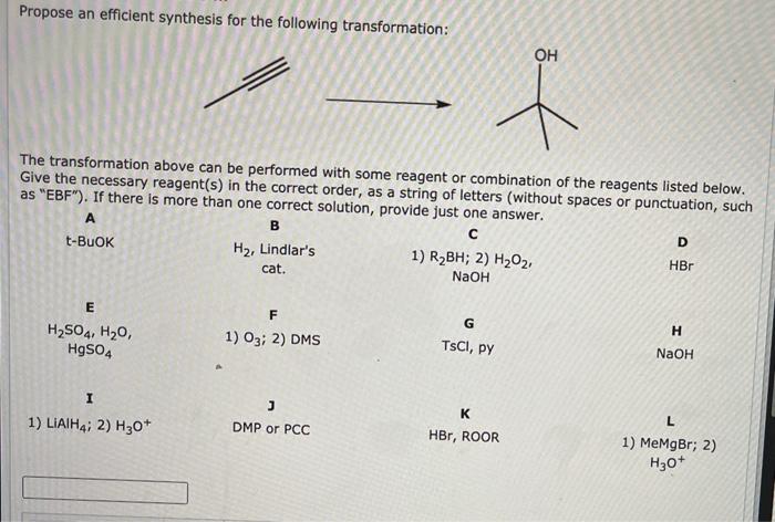 Solved Propose an efficient synthesis for the following | Chegg.com