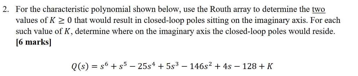 Solved For the characteristic polynomial shown below, use | Chegg.com