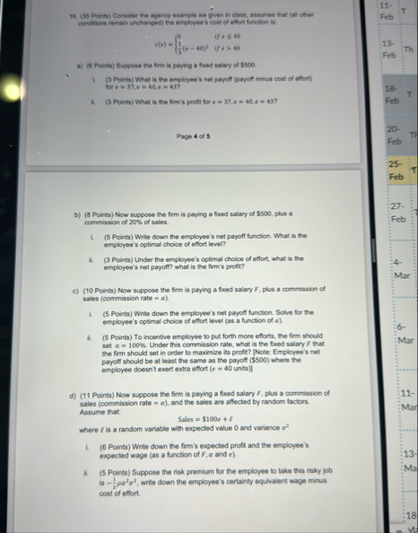 Solved (35 ﻿Points) ﻿Consider the agency example we given in | Chegg.com