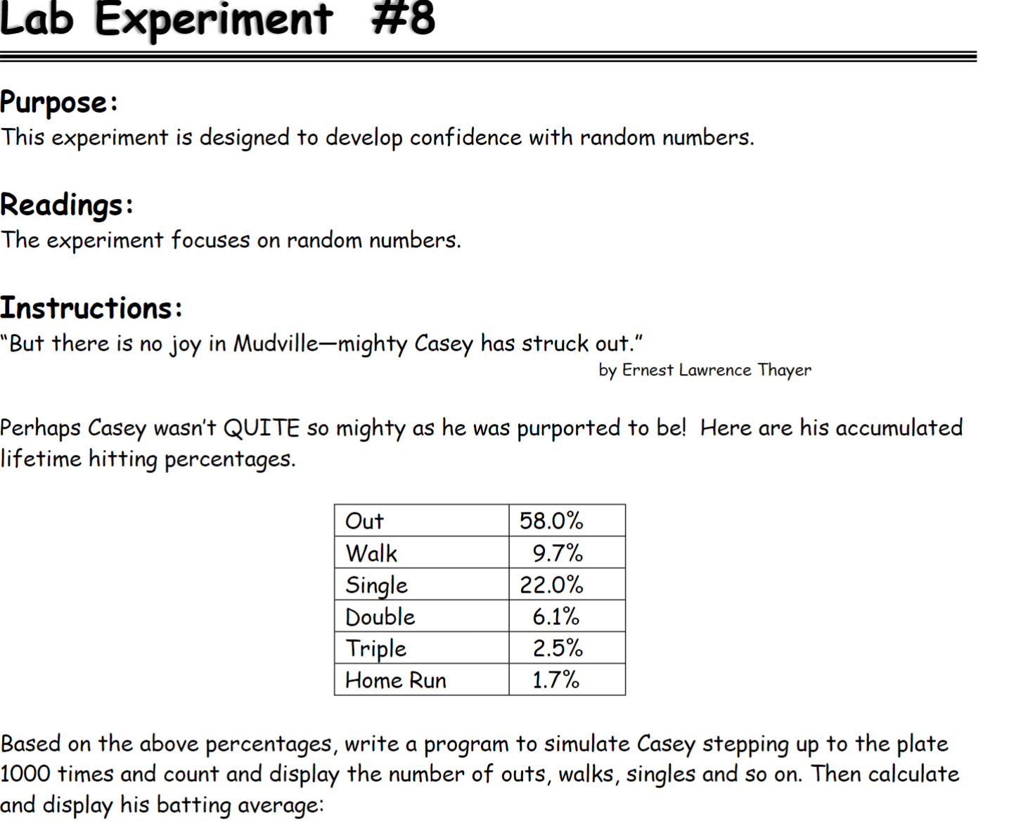 Solved Write in C++ ﻿and No ﻿ARRAYS!!Lab Experiment | Chegg.com