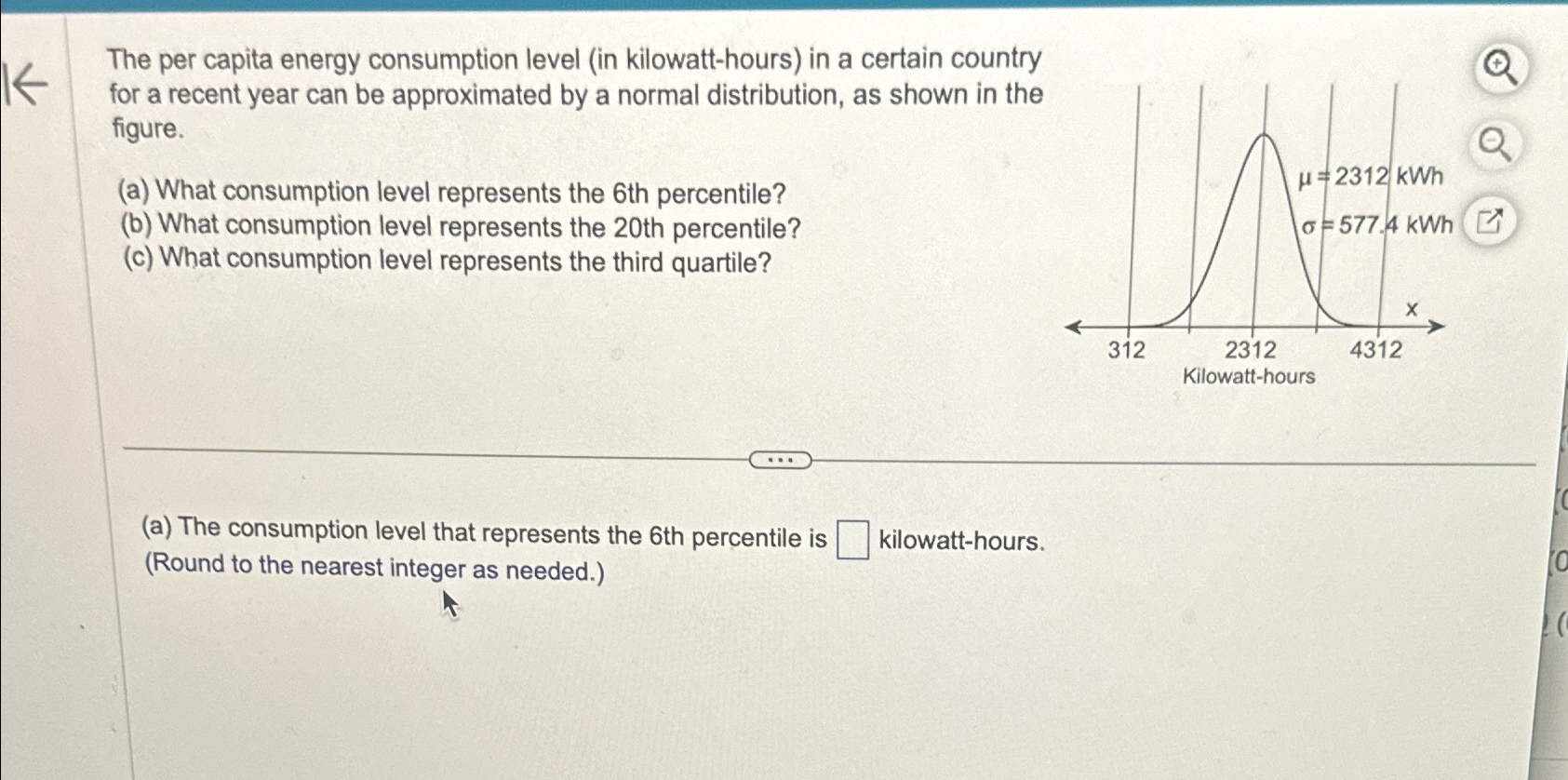 Solved The per capita energy consumption level (in | Chegg.com
