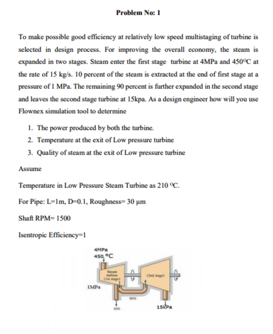 Solved Problem No: 1To make possible good efficiency at | Chegg.com