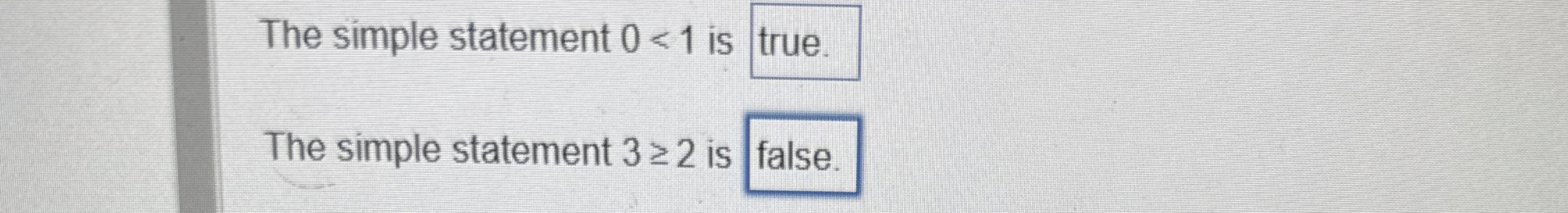 Solved The simple statement 0
