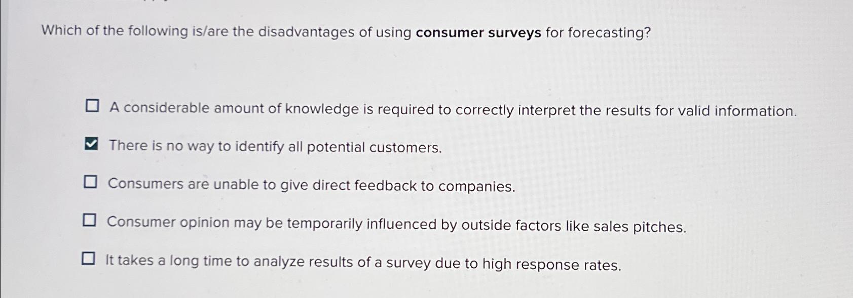 Solved Which of the following is/are the disadvantages of | Chegg.com