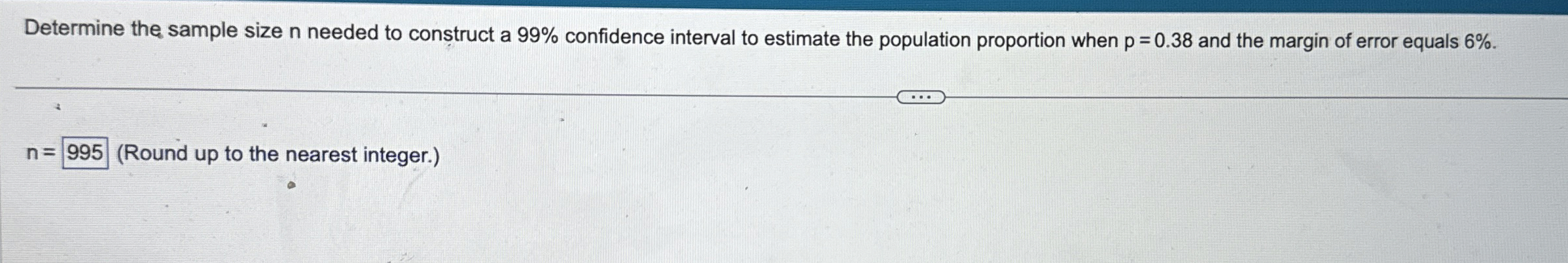 Solved Determine the sample size n ﻿needed to construct a | Chegg.com