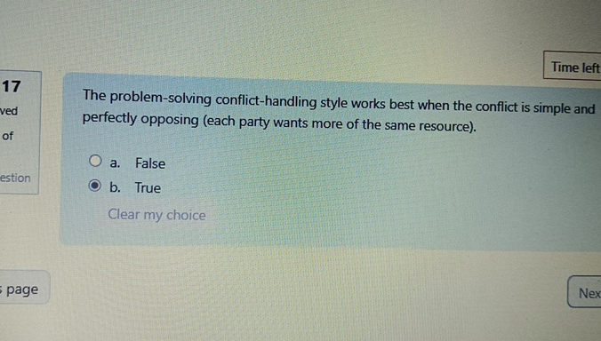 Solved 17The problem-solving conflict-handling style works | Chegg.com