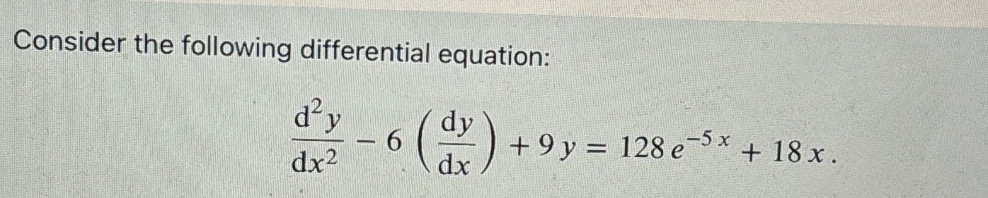 Solved Consider the following differential | Chegg.com