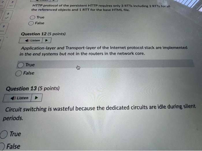 Solved HTTP protocol of the persistent HTTP requires only 3 | Chegg.com