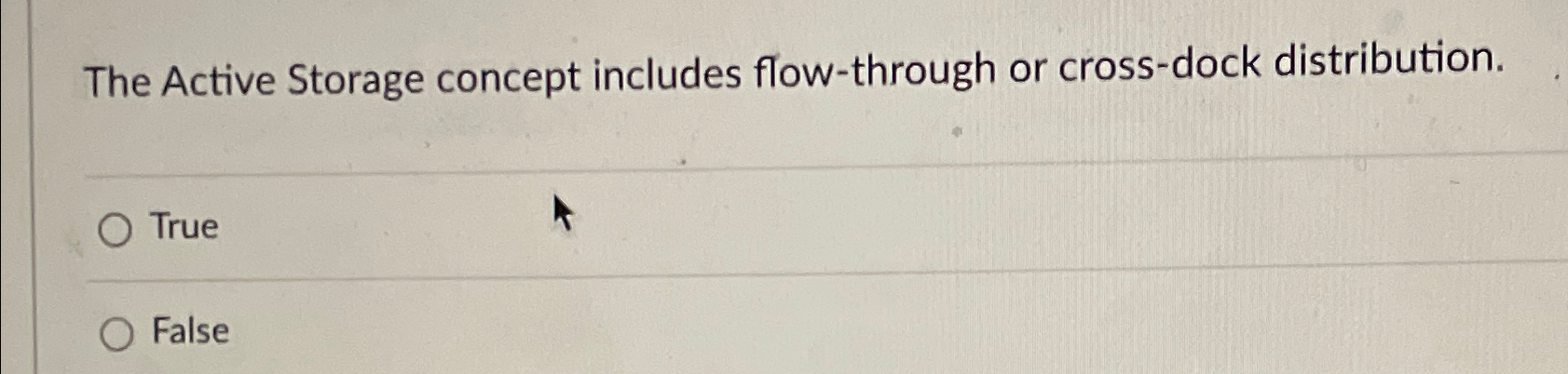 Solved The Active Storage concept includes flow-through or | Chegg.com