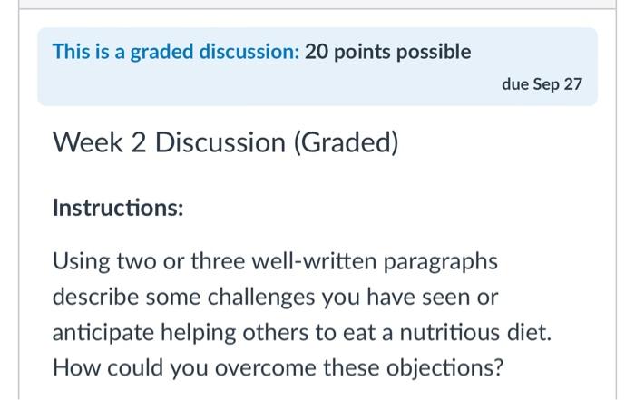 Solved This is a graded discussion: 20 points possible due | Chegg.com