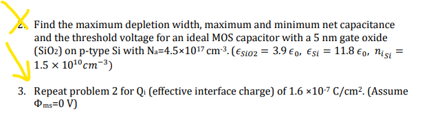 Solved The question is Question 3Find the maximum depletion | Chegg.com