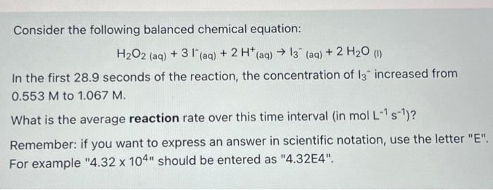 Solved Consider the following balanced chemical equation: | Chegg.com