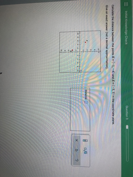 Solved = Initial Knowledge Check Question 3 Calculate the | Chegg.com