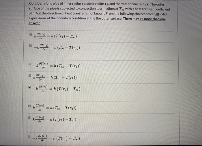 Solved Consider a long pipe of inner radius r1, outer radius | Chegg.com