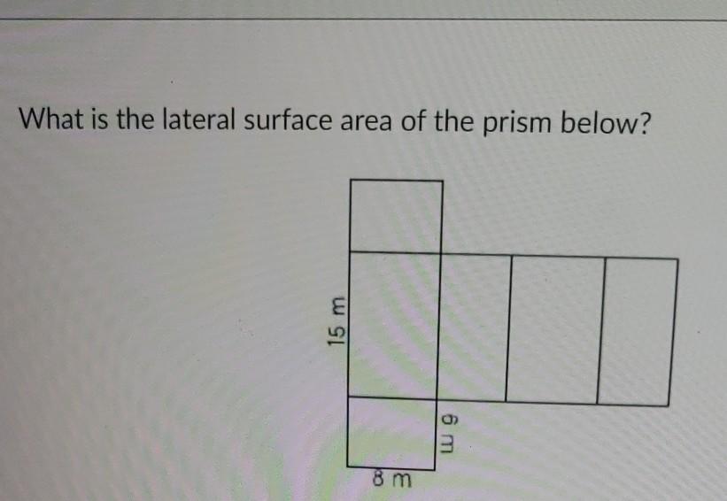 Solved What is the lateral surface area of the prism below? | Chegg.com