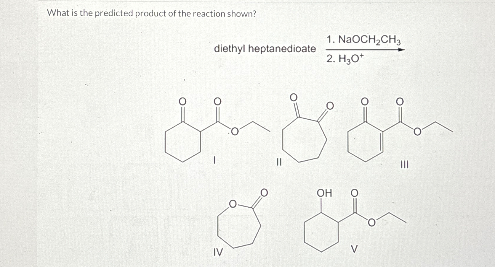 Solved What is the predicted product of the reaction shown? | Chegg.com