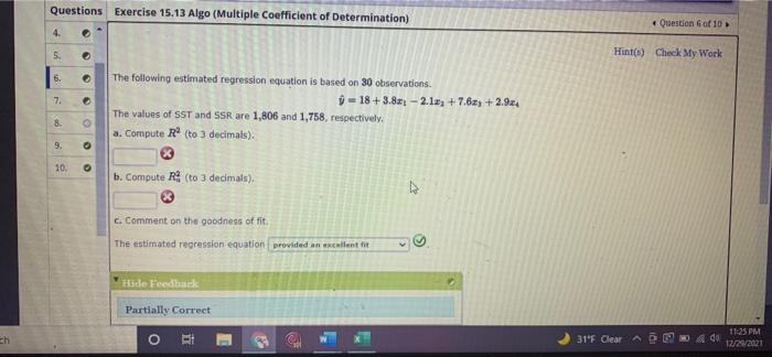 Solved Questions Exercise 15.13 Algo (Multiple coefficient | Chegg.com