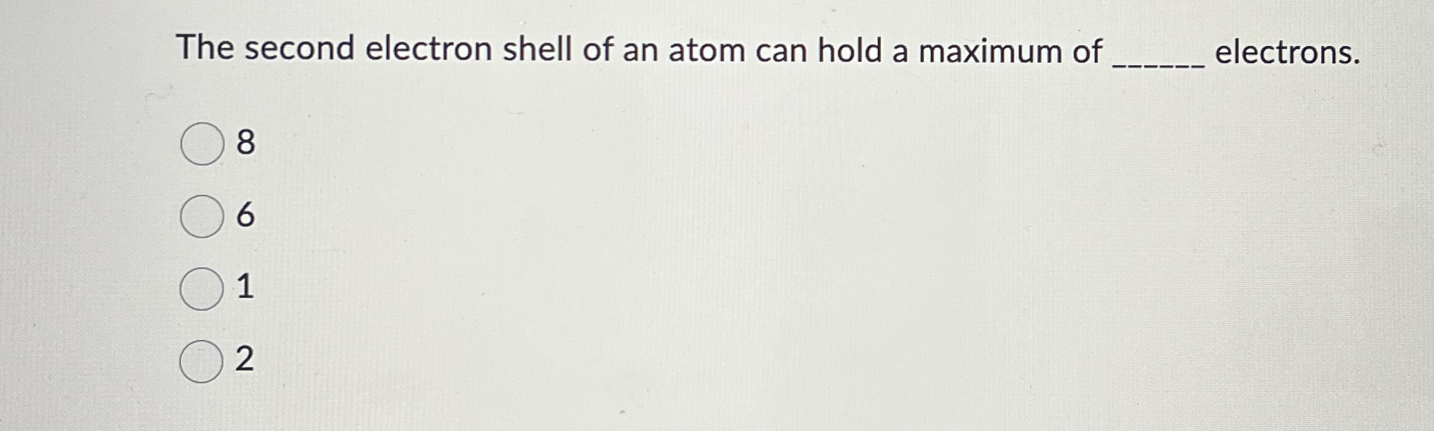 The second electron shell of an atom can hold a | Chegg.com