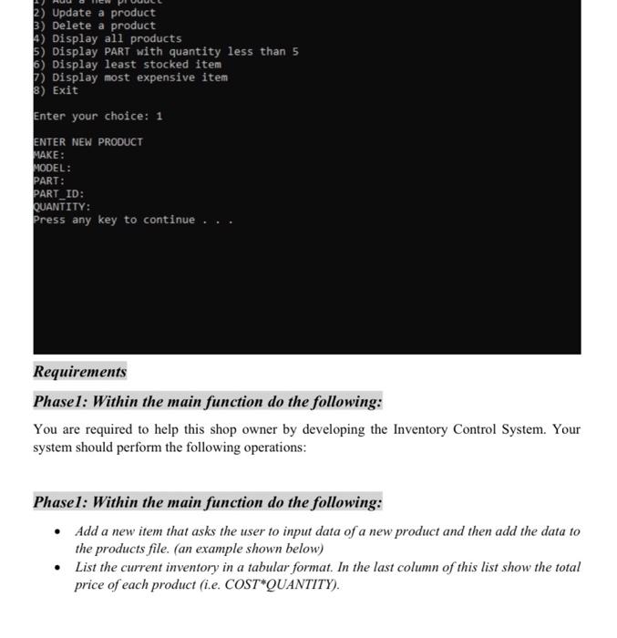 Solved Problem Description: A computer accessory shopkeeper | Chegg.com
