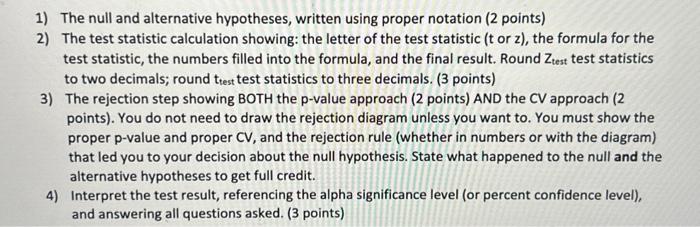 Solved 1) The null and alternative hypotheses, written using | Chegg.com
