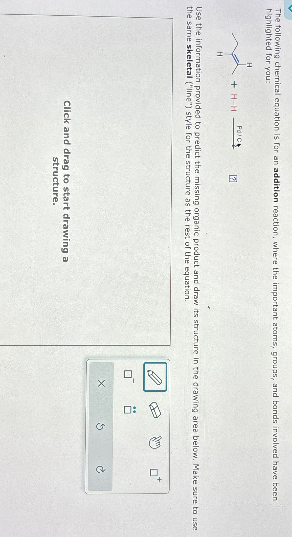The following chemical equation is for an addition | Chegg.com