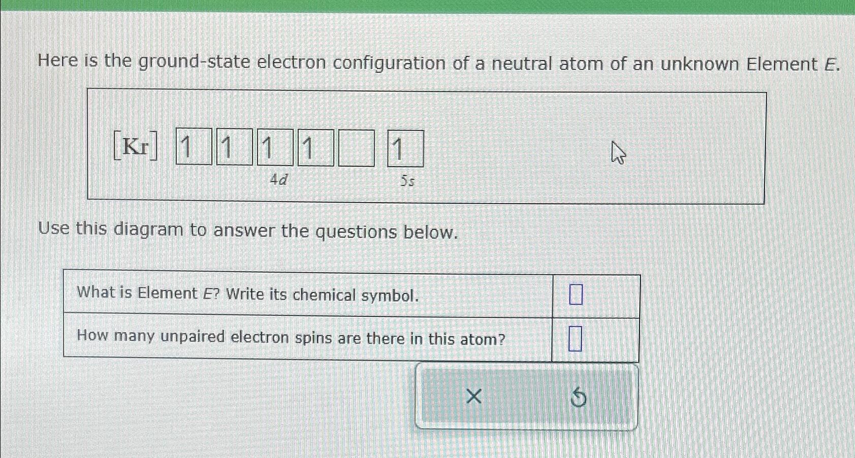 Solved Here is the ground-state electron configuration of a | Chegg.com