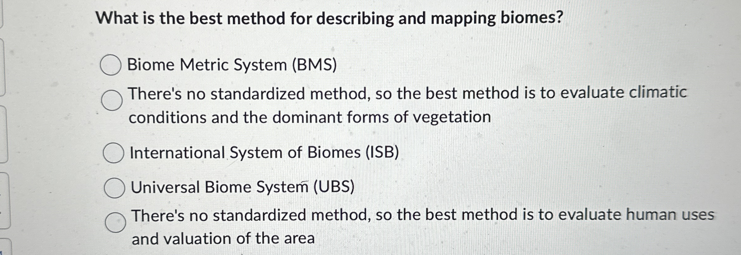 Solved What is the best method for describing and mapping | Chegg.com